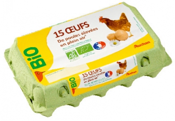 Auchan BIO - AUCHAN BIO OEUFS PPA X15 | Allergobox