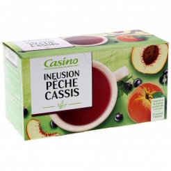 Casino - Infusion Pêche Cassis - 25 sachets fraîcheur - 40g | Allergobox